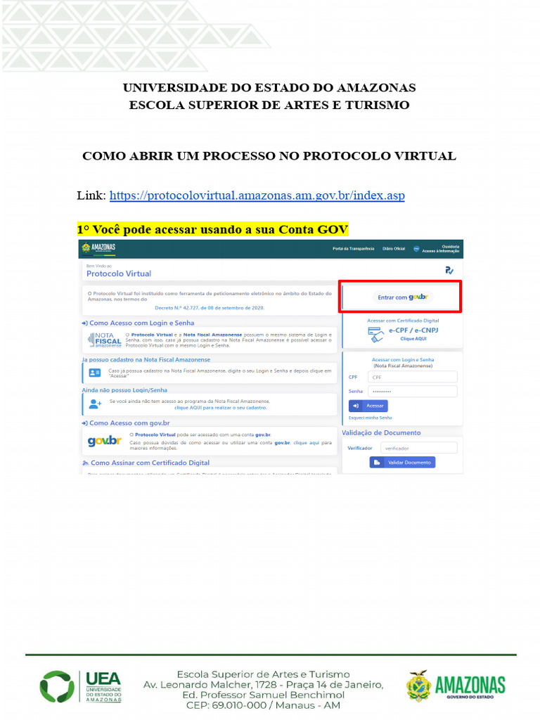 Como Abrir Um Processo No Protocolo Virtual | PDF