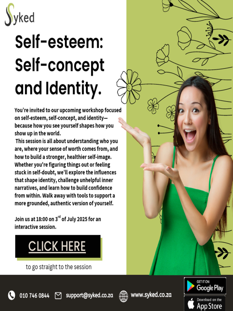 Self-Esteem, Self-Concept and Identity Workshop Invitation | PDF