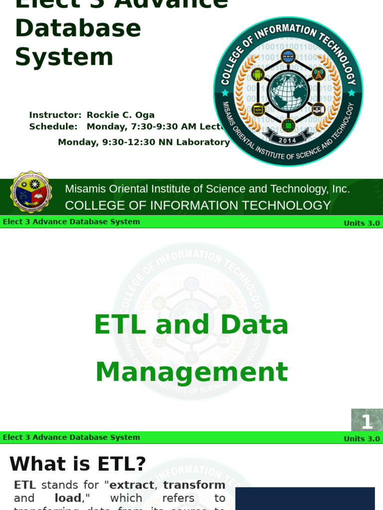 ETL and Data Management | PDF | Data Warehouse | Metadata