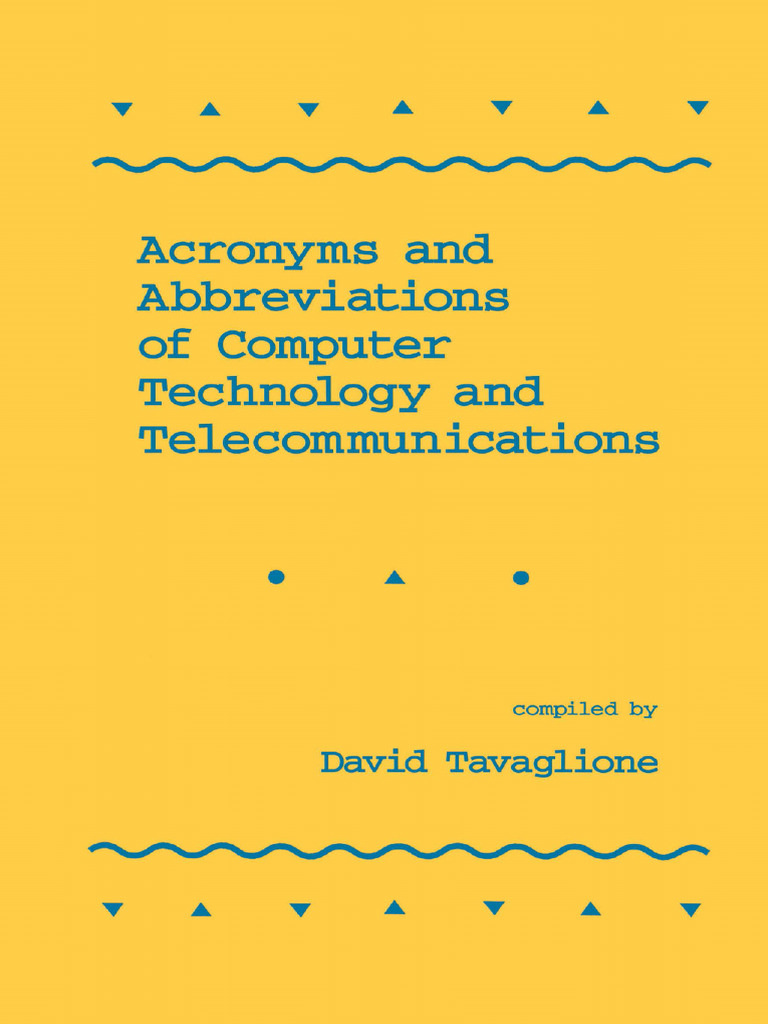 Acronyms and Abbreviations of Computer Technology and ...