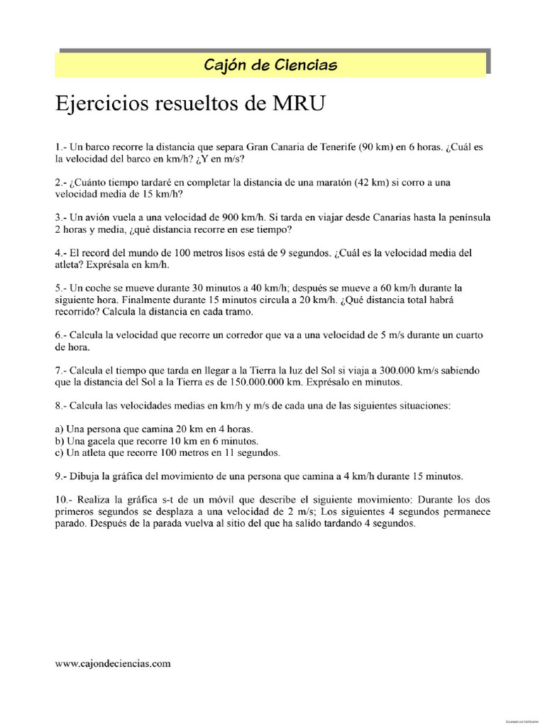 Mru Ejercicios Resueltos 1 | PDF