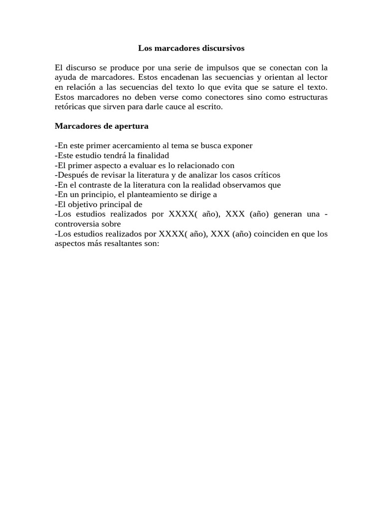 Los Marcadores Discursivos y Conectores Lógicos | PDF | Pensamiento
