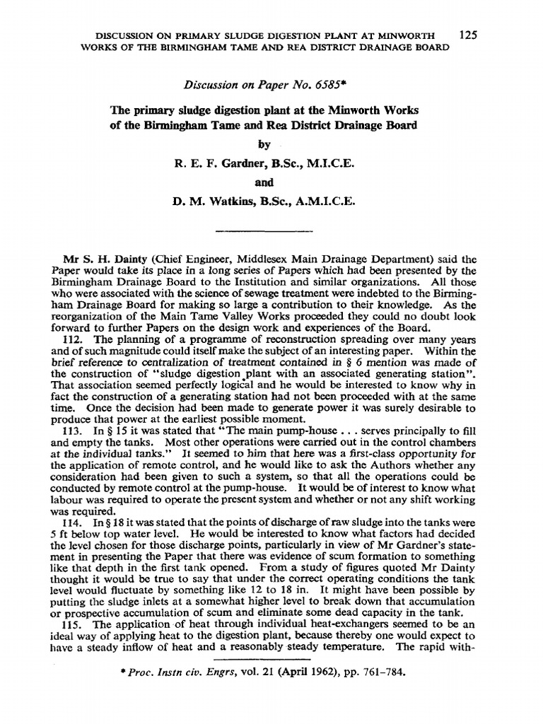 Kottler Et Al 2015 Discussion The Primary Sludge Digestion Plant at The ...
