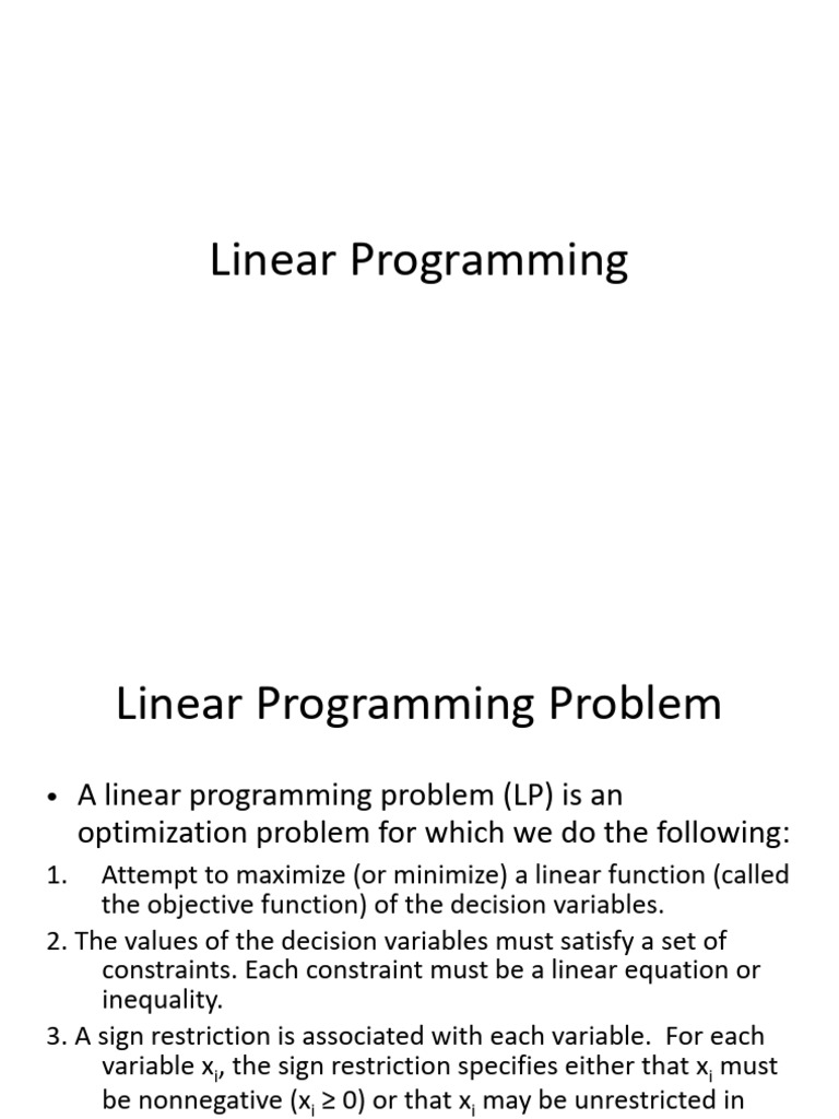 Tut 02 Linear Programming | PDF | Linear Programming | Variable (Mathematics)