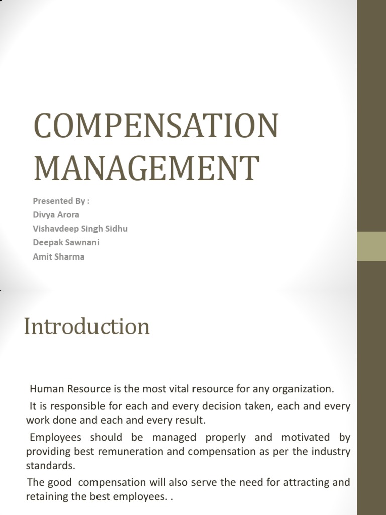 Compensation Management | PDF | Employee Benefits | Wage