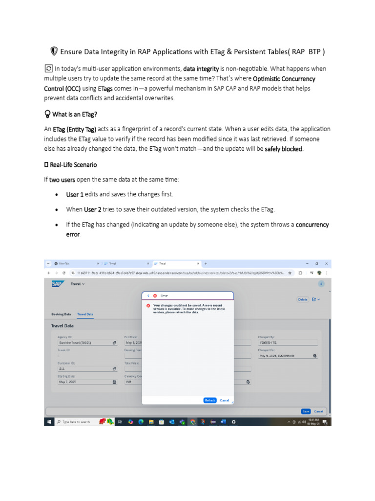 RAP BTP Applications With ETag & Persistent Tables | PDF | Information Technology Management ...