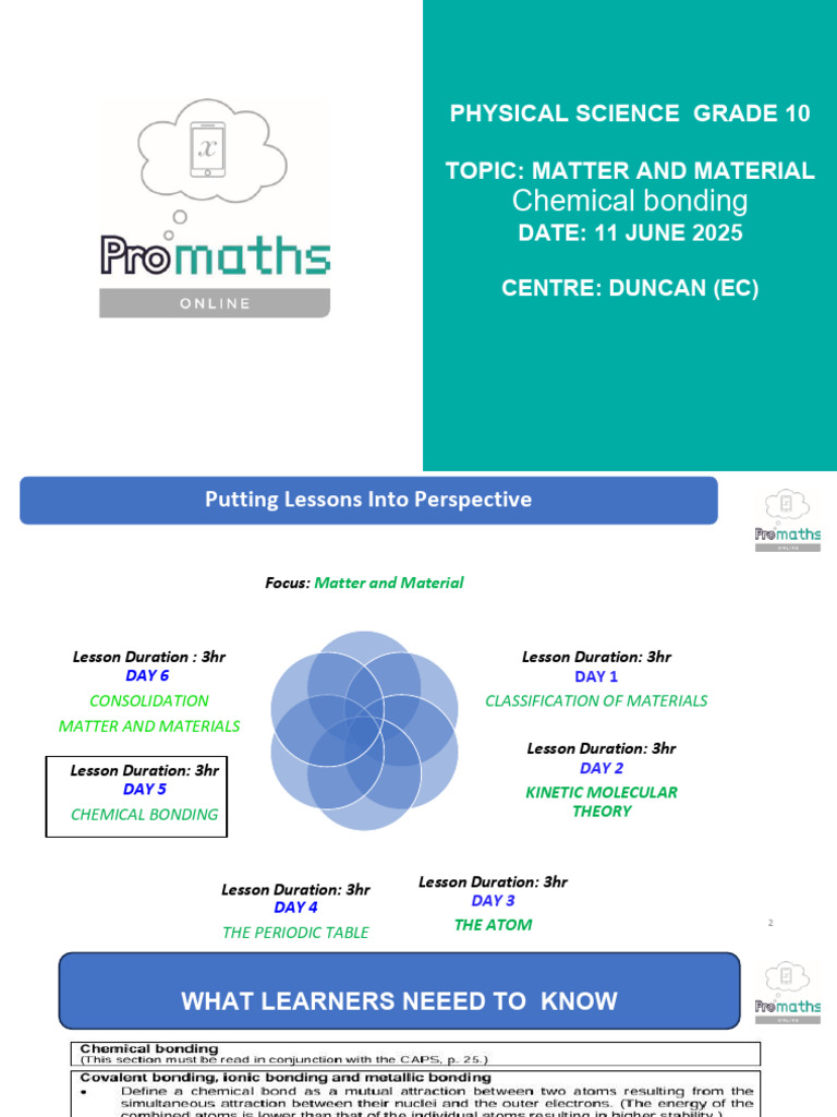 Grade 10 Chemical Bonding Overview | PDF | Ion | Proton