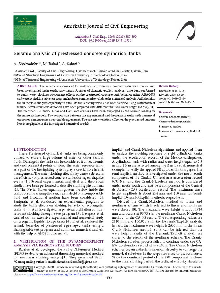 CEEJ - Volume 52 - Issue 6 - Pages 1577-1592 | PDF | Navier–Stokes Equations | Applied And ...