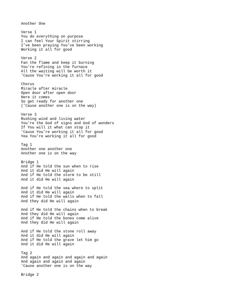 Another One Lyrics | PDF
