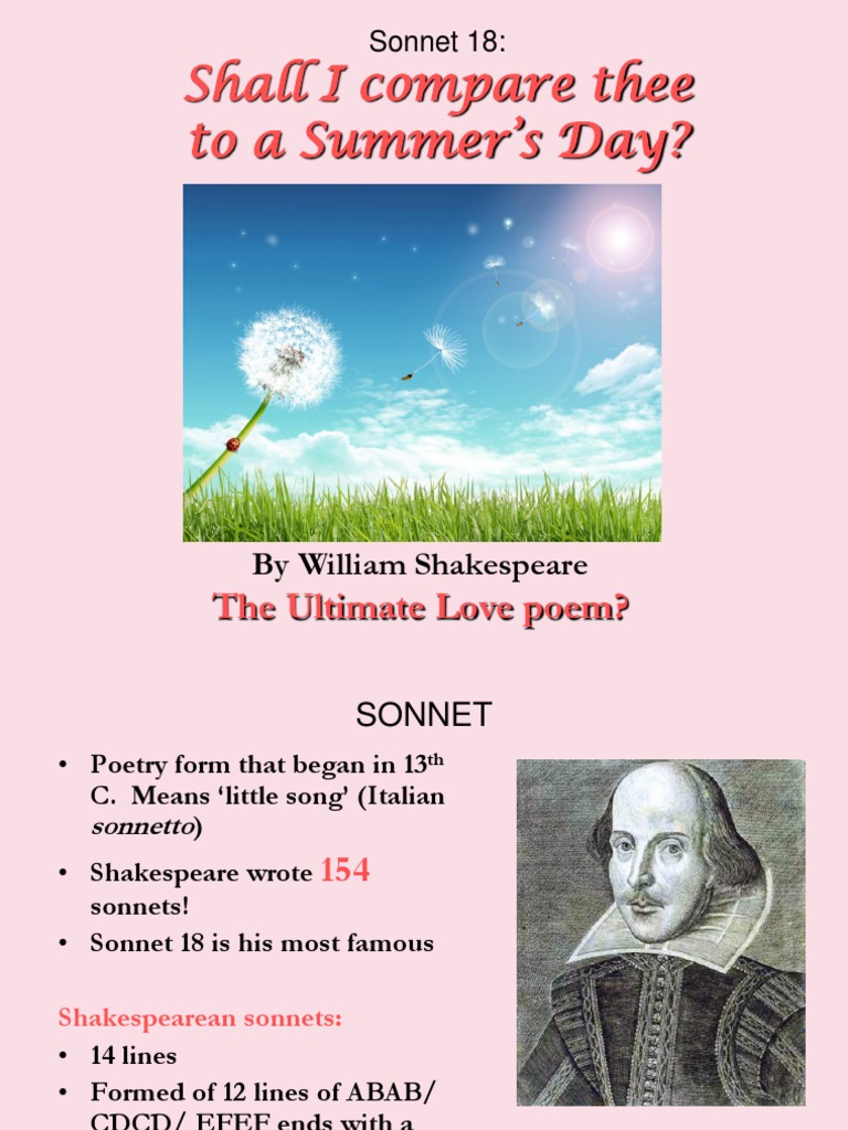 Sonnet 18 | PDF | Shakespeare's Sonnets | Poems