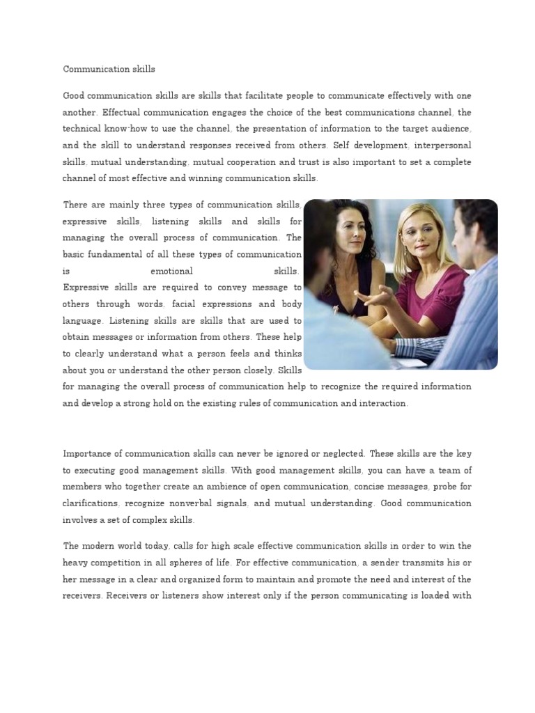 Communication Skills | PDF | Interpersonal Communication ...
