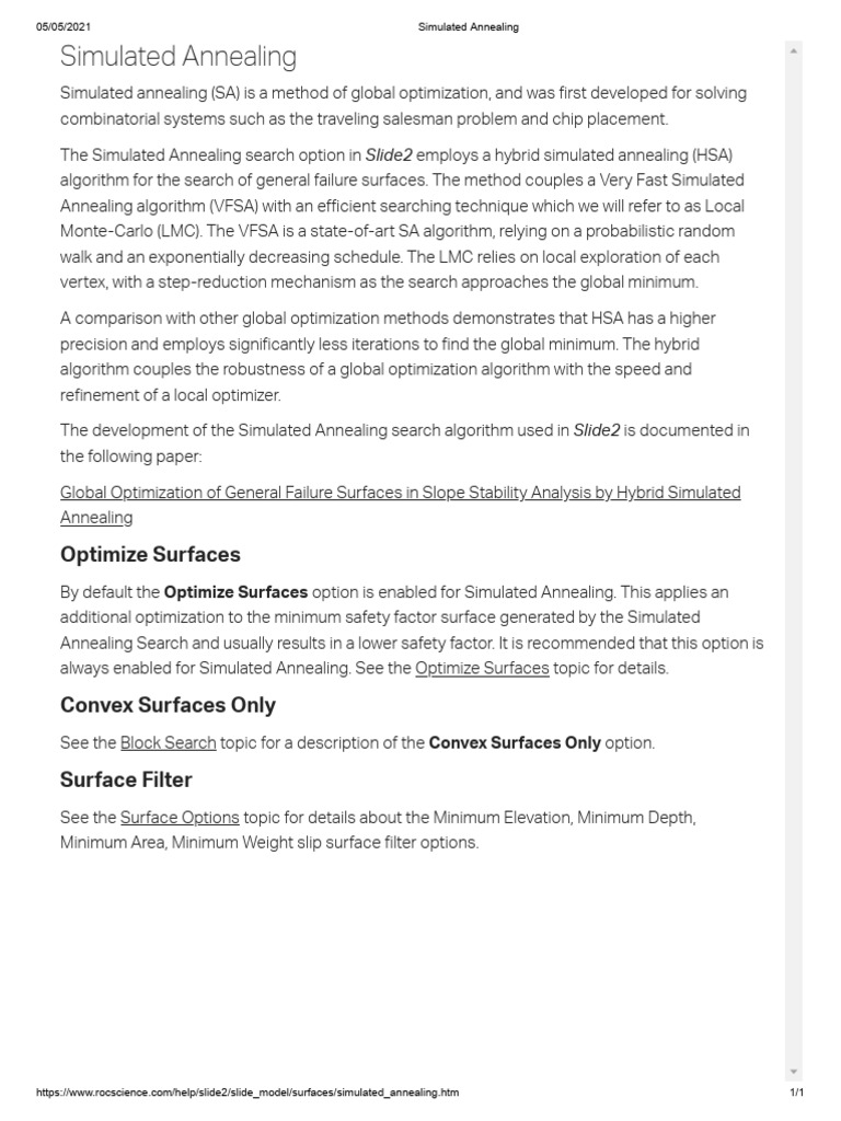 Simulated Annealing | PDF