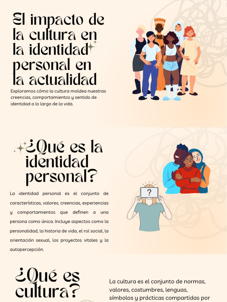 Cultura y su impacto en la identidad personal | PDF | Grupo social ...