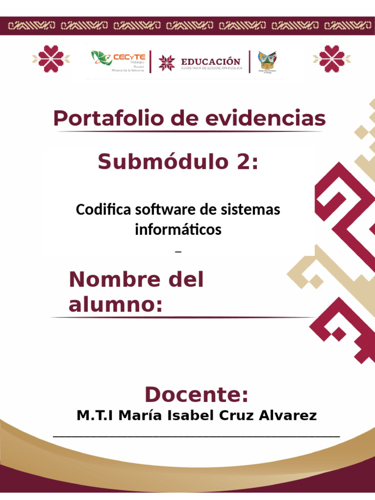 Portada Submodulo Programación-1 | PDF