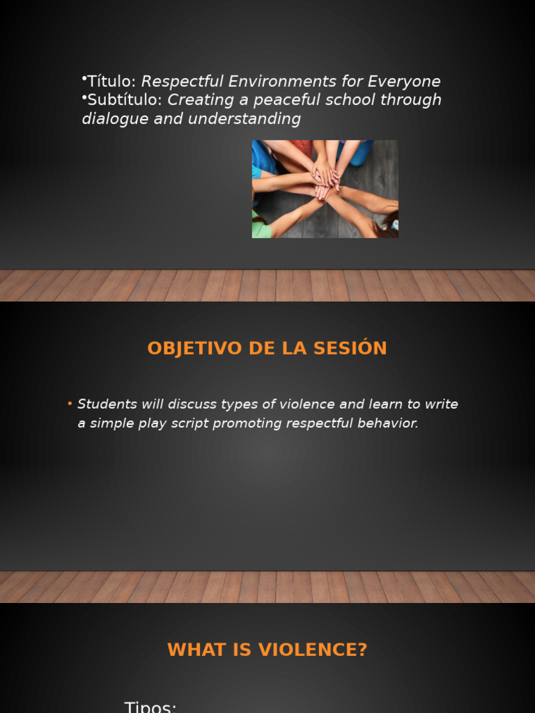 Respectful Environments For Everyone QUINTO | PDF