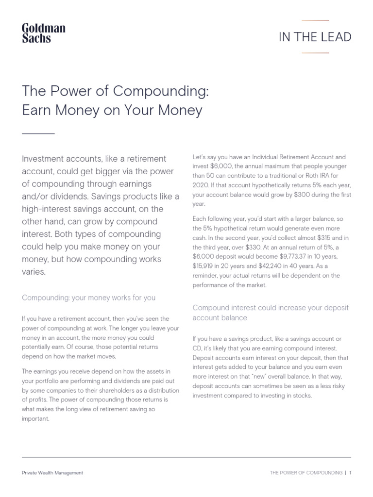 The Power of Compounding Explained | PDF | Investing | Interest
