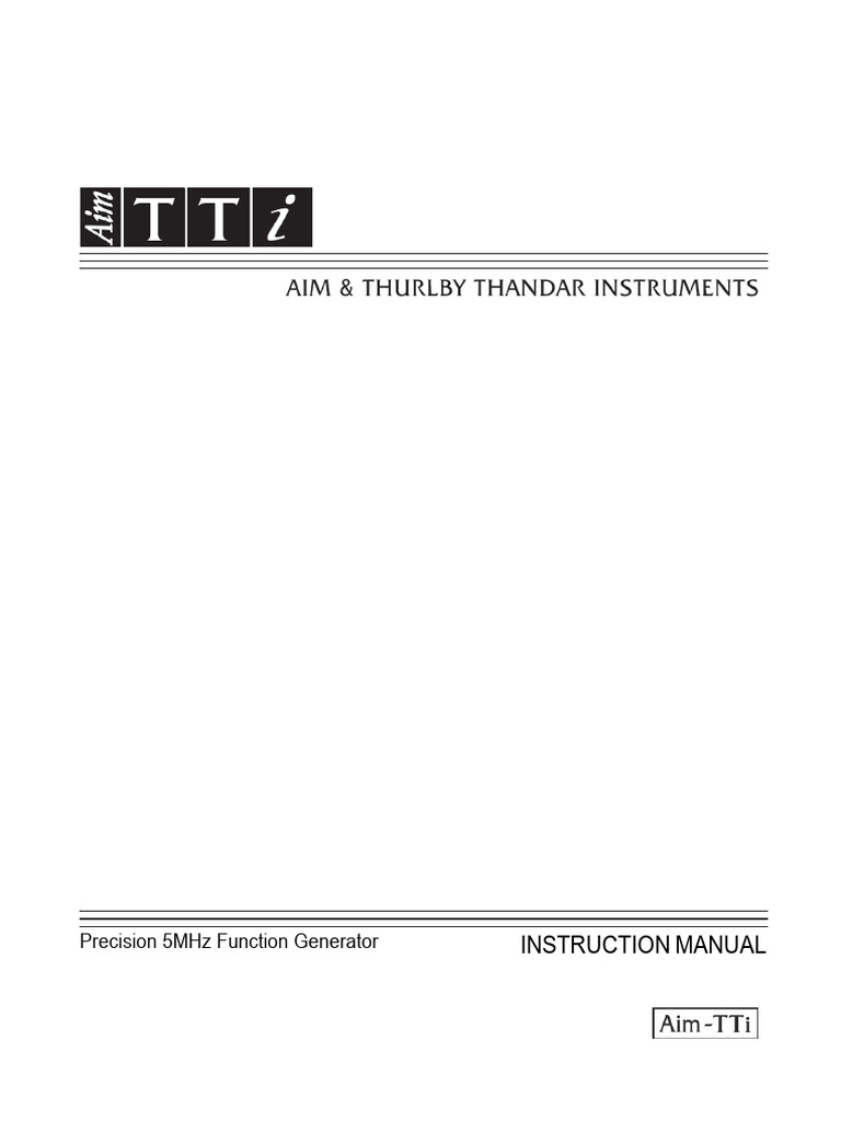 TG550 Instruction Manual-Iss8 | PDF | Amplitude | Electronics
