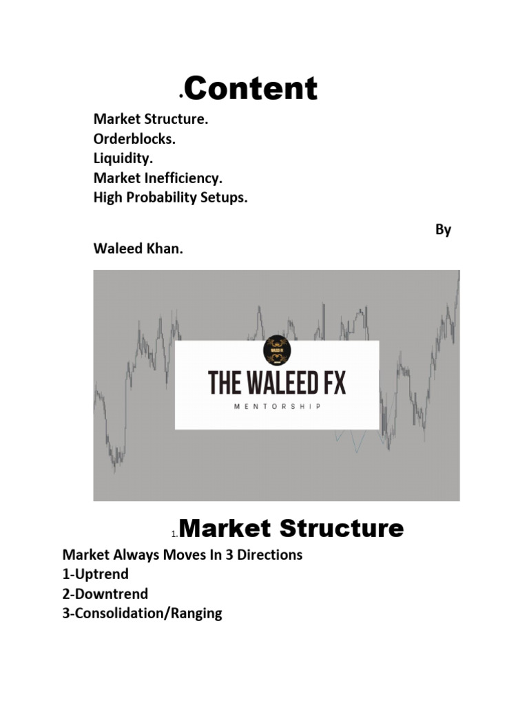 FULL SMC Course PDF by Waleed Khan | PDF | Market Trend | Market Liquidity