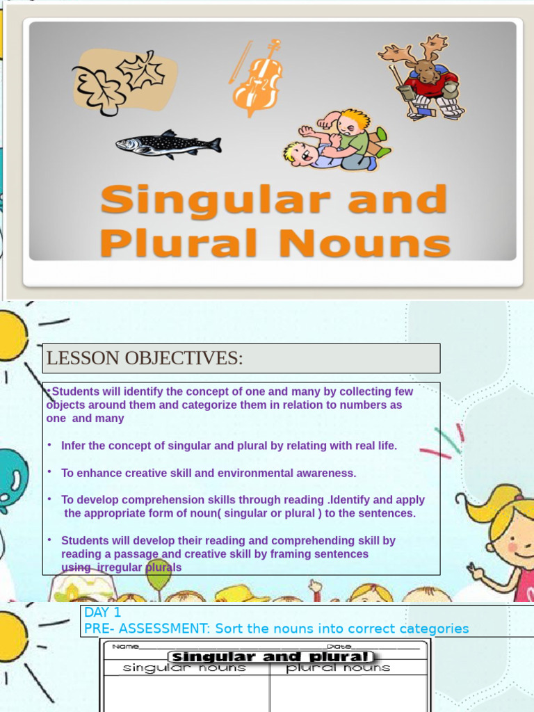 Singular and Plural Noun Activities | PDF | Plural | Grammatical Number