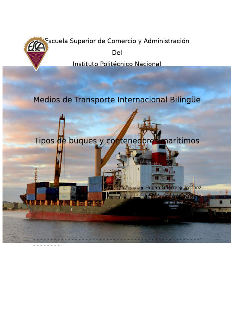 Tipos de Buque y Contenedores Maritimos | PDF | Puerto | Transporte