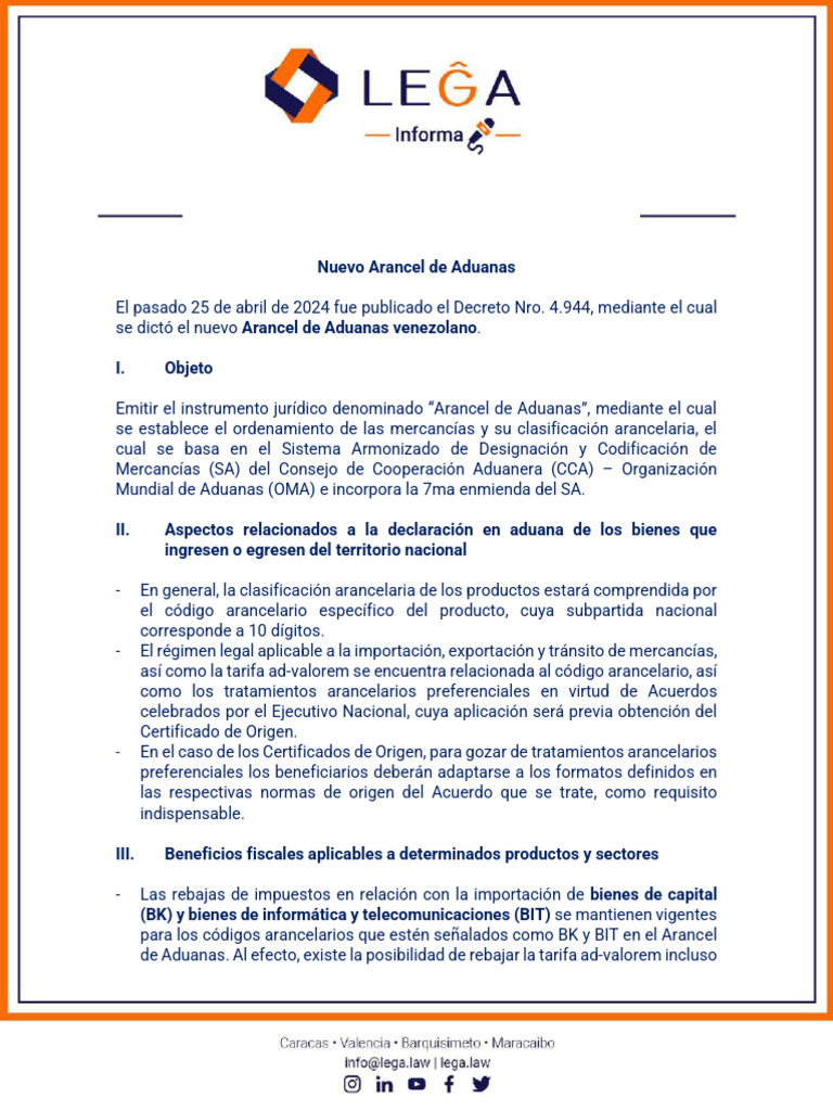 Nuevo Arancel de Aduanas | PDF | aduana | Arancel