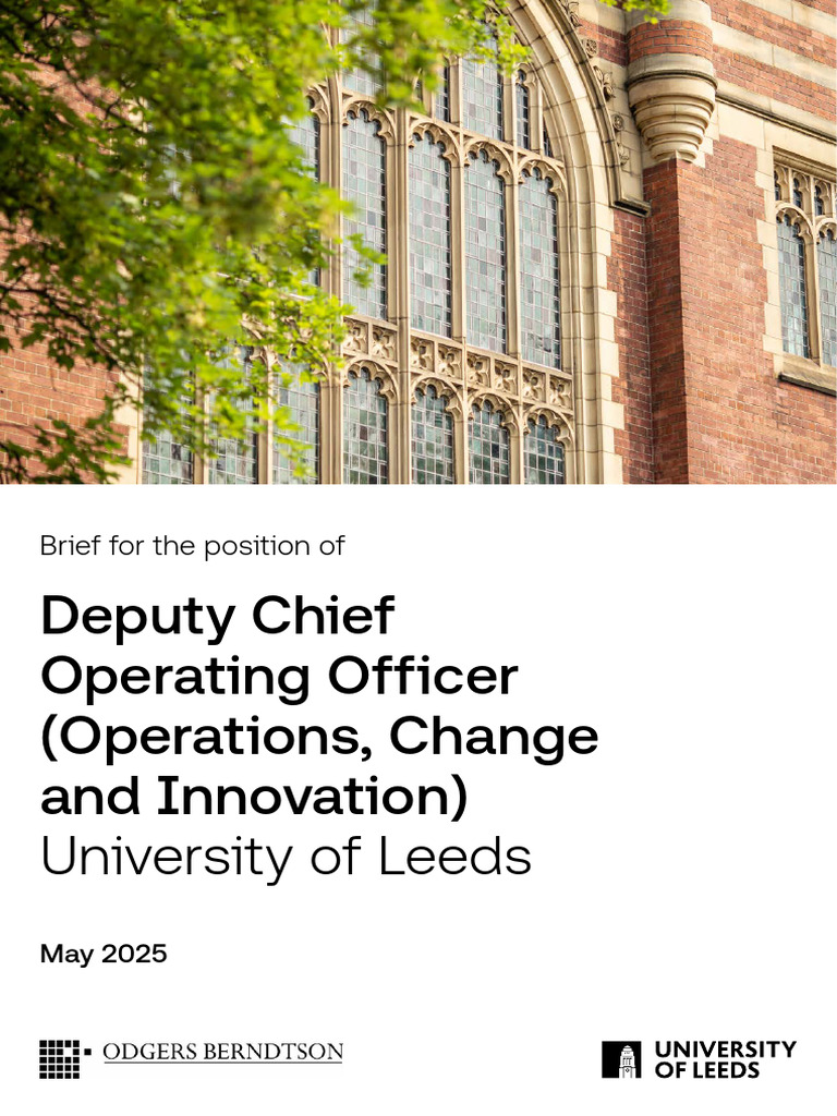 Deputy COO Role at University of Leeds | PDF | Criminal Record | Innovation