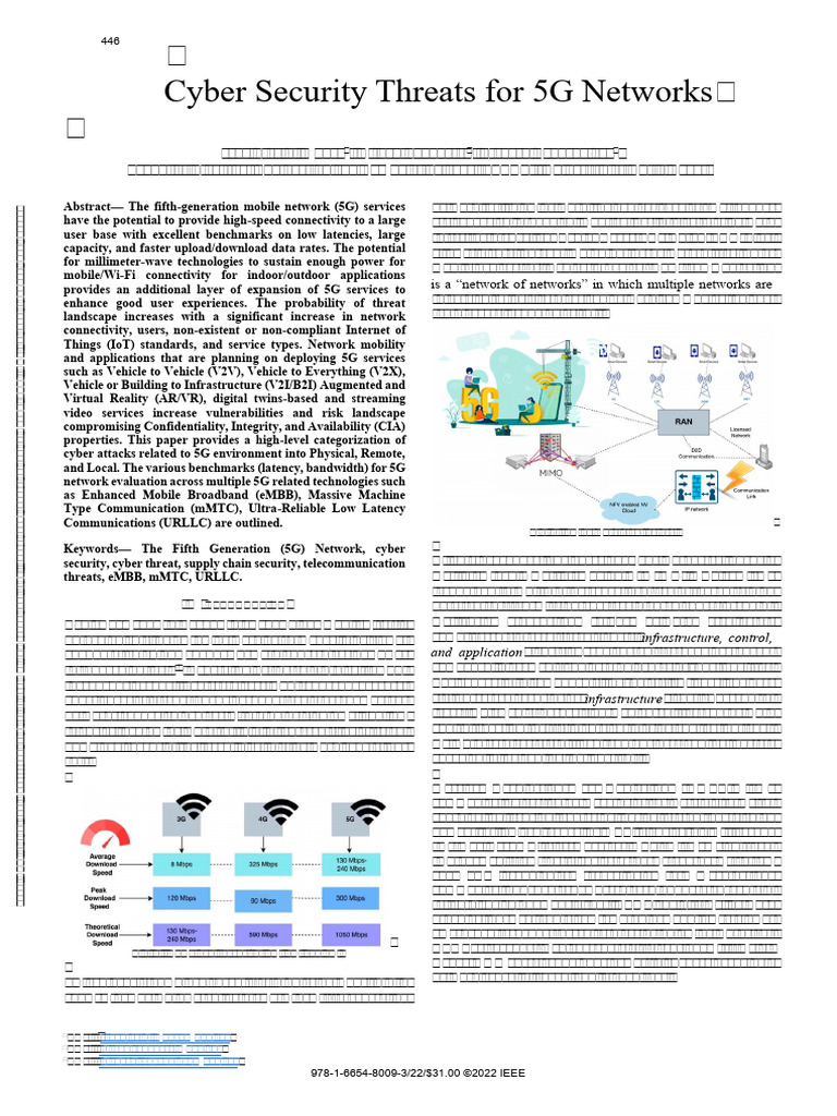 Cyber Security Threats For 5G Networks | PDF | Computer Network | Denial Of Service Attack