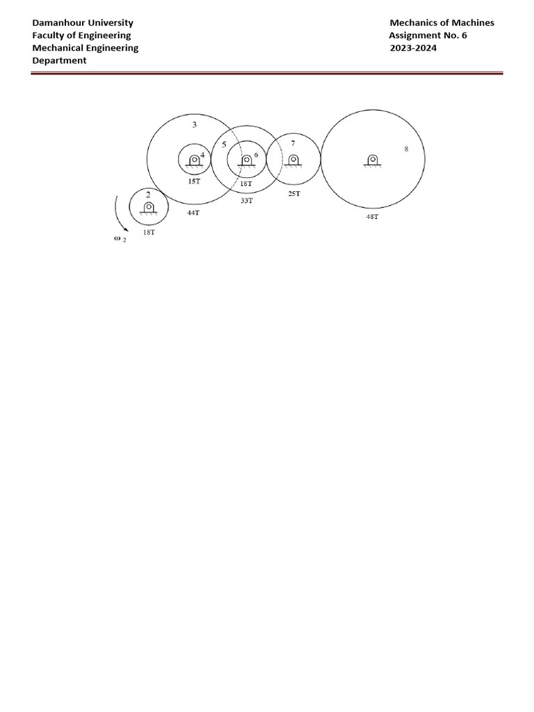 Assignment No.6 - 2023-2024 | PDF | Gear | Mechanical Engineering