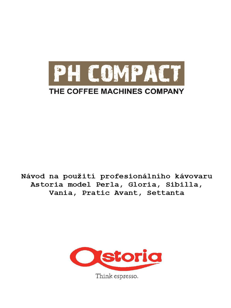 Manuál Kávovaru Astoria | PDF