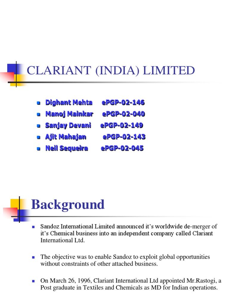Case - Study Clarient (India) Limited | PDF | Novartis | Economies