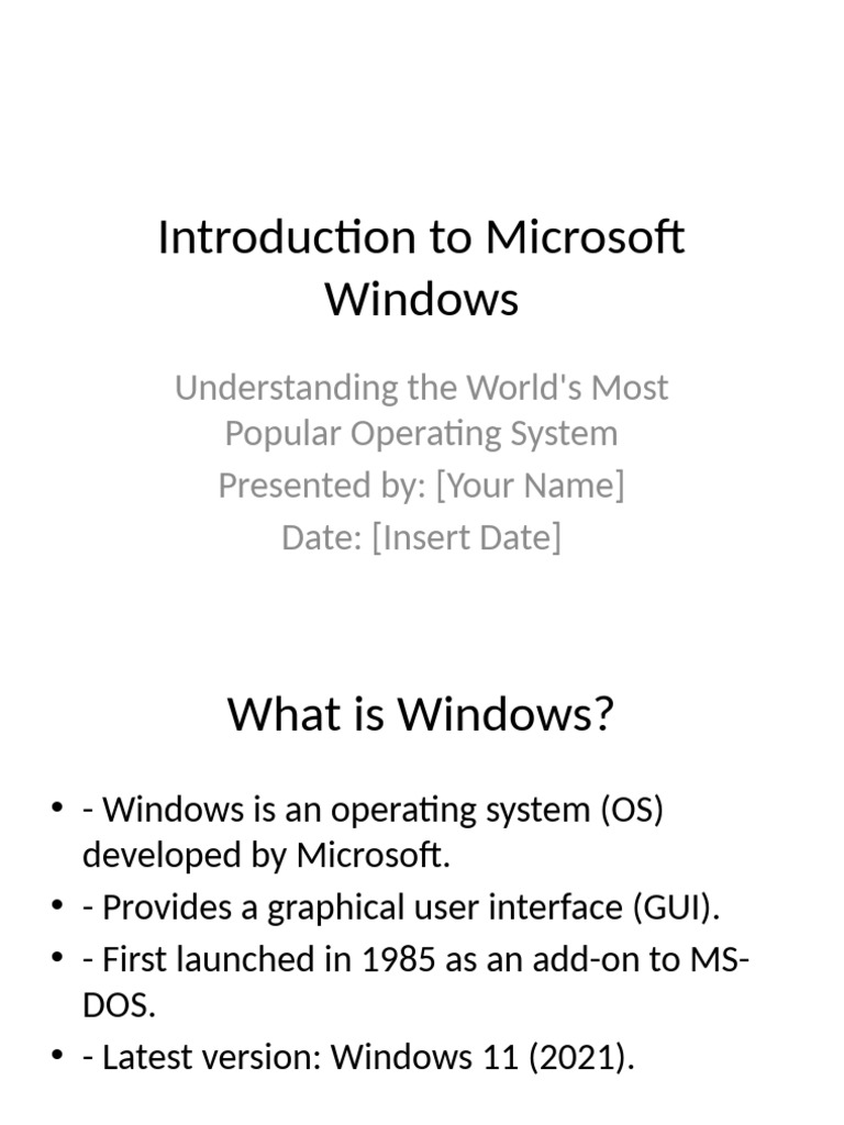 Introduction To Windows Presentation | PDF
