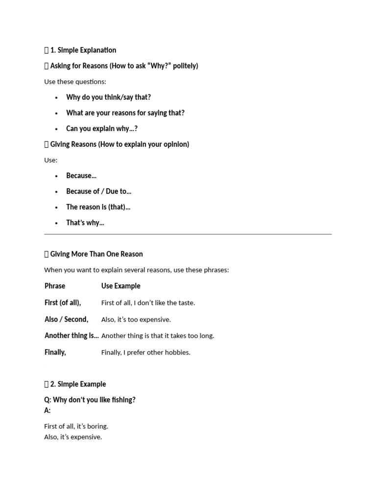 How to Politely Ask for Reasons | PDF