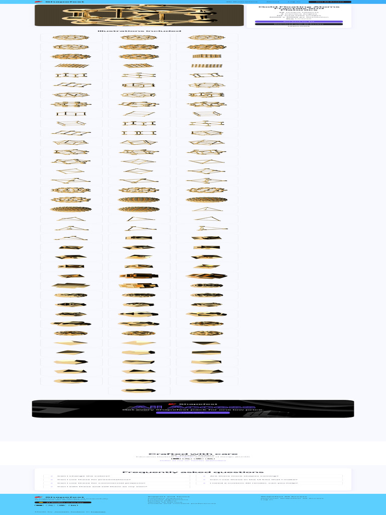 Shapefest™ Gold Floating Atoms Fractals and Platonics 3D Illustrations | PDF | Imaging ...