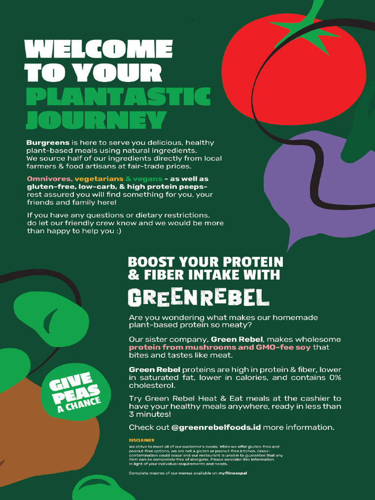 Burgreens Menu Book 2025 | PDF