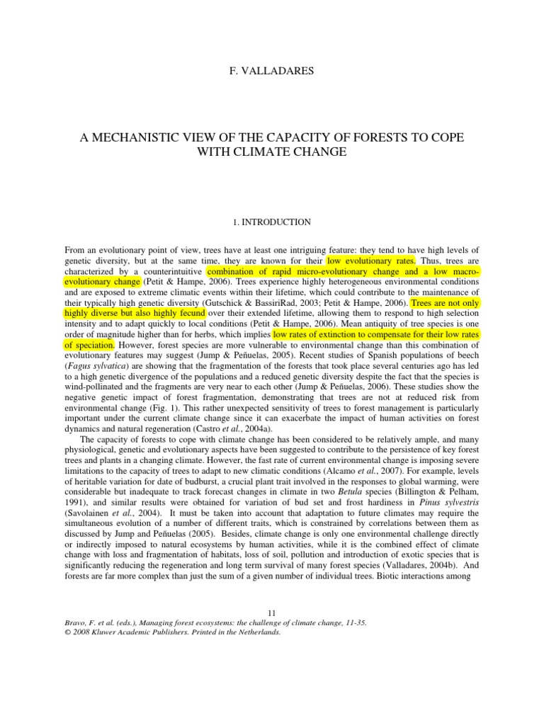 1 - A Mechanistic View | PDF | Global Warming | Ecosystem