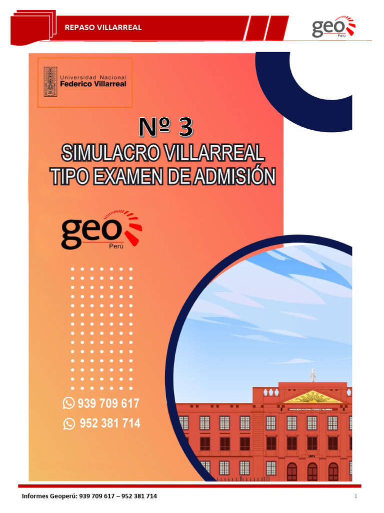 3er Simulacro Tipo Admisión | PDF | Riñón | Perú