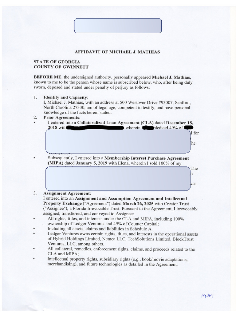 Redacted Ownership Affidavit | PDF