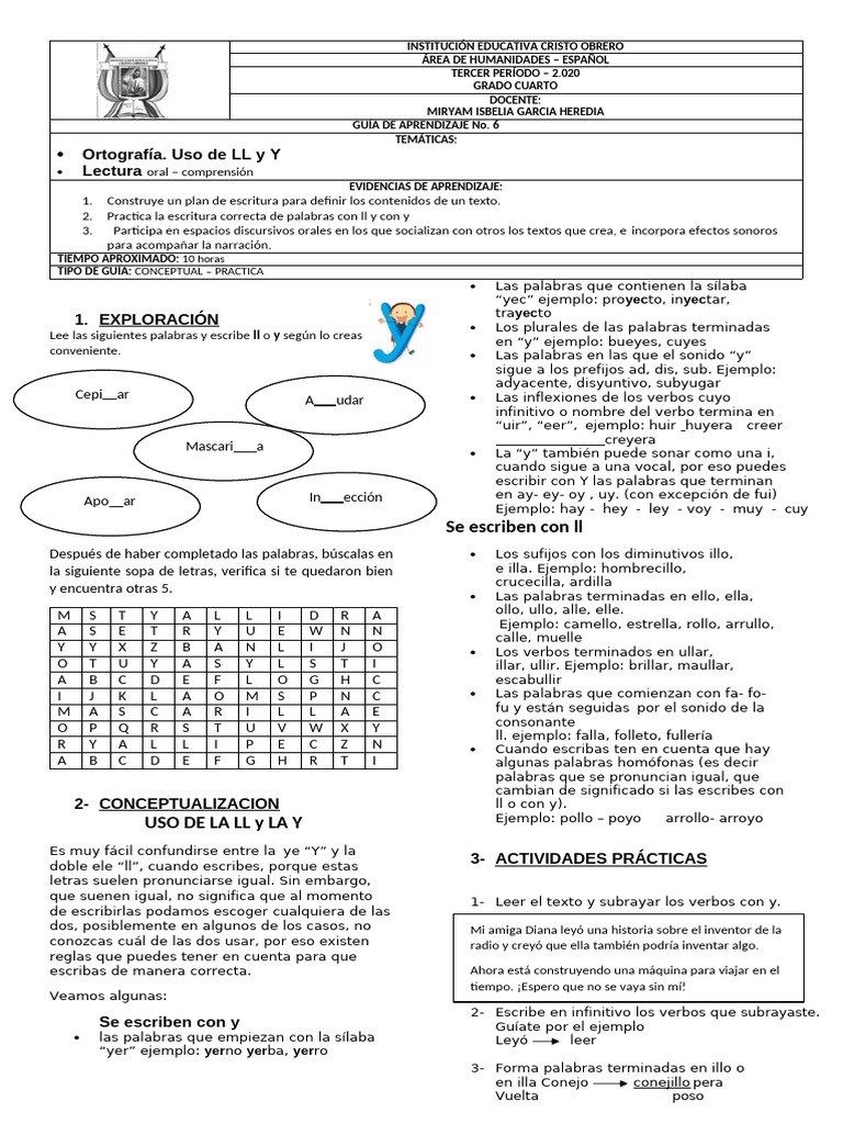 Guia Uso de LL y | PDF | Lingüística