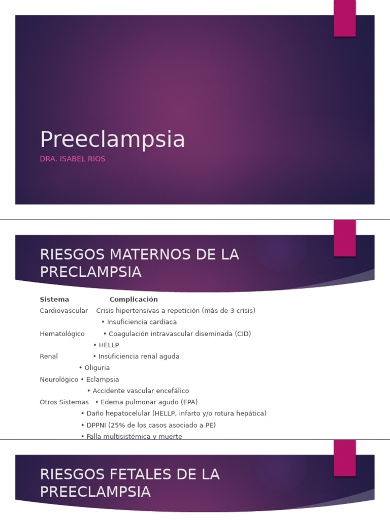 Pre Eclampsia | PDF | Especialidades Medicas | Enfermedades y trastornos