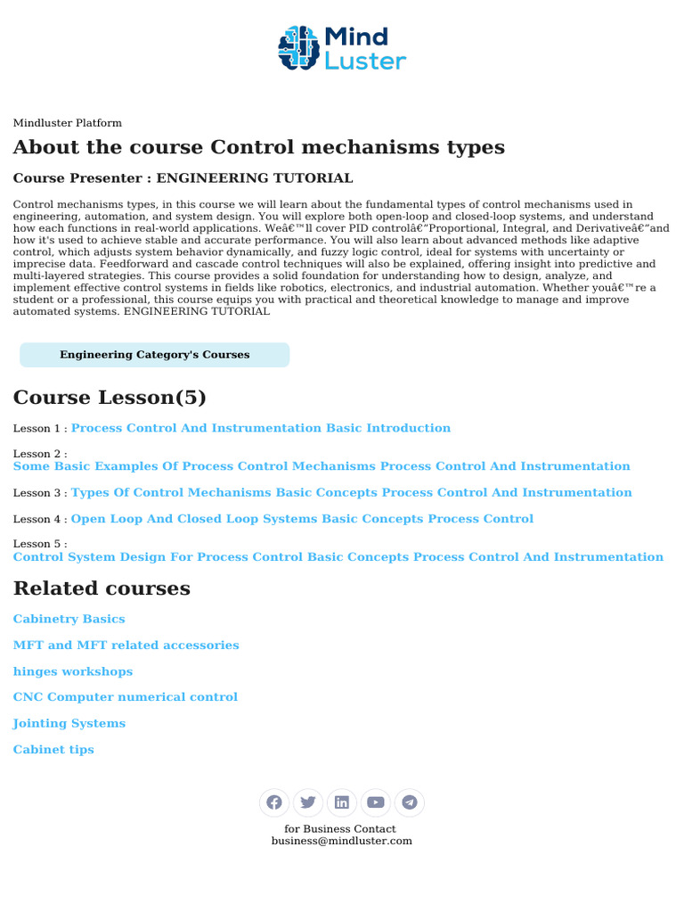 Overview of Control Mechanisms | PDF