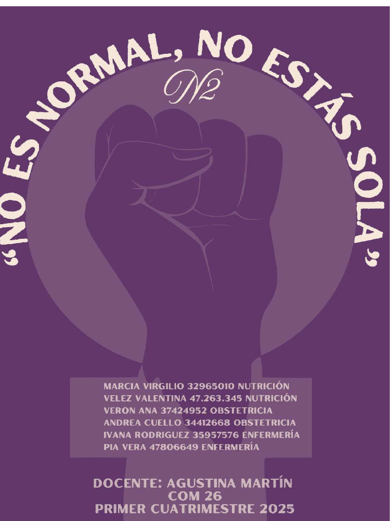 No Es Normal, No Estas Sola. | PDF | Mujer | La violencia contra las ...