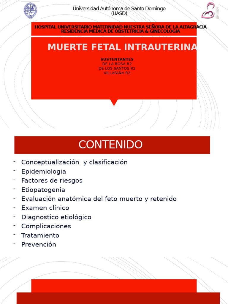 Muerte Fetal Intrauterina: Causas y Tratamiento | PDF | El embarazo | Feto