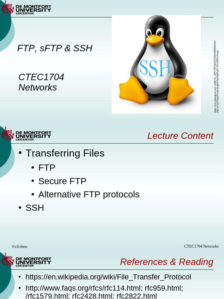 Ctec1704 Transferring Files | PDF | File Transfer Protocol | Secure Shell