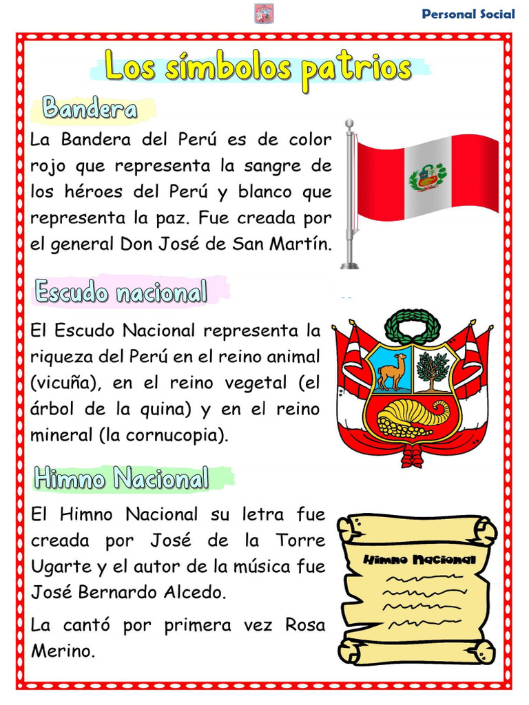 Símbolos Patrios - Fichas | PDF
