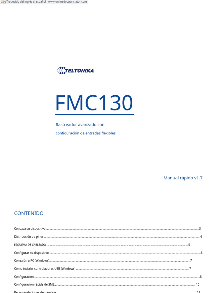 Manual Rapido FMC130.en - Es | PDF | USB | Corriente continua
