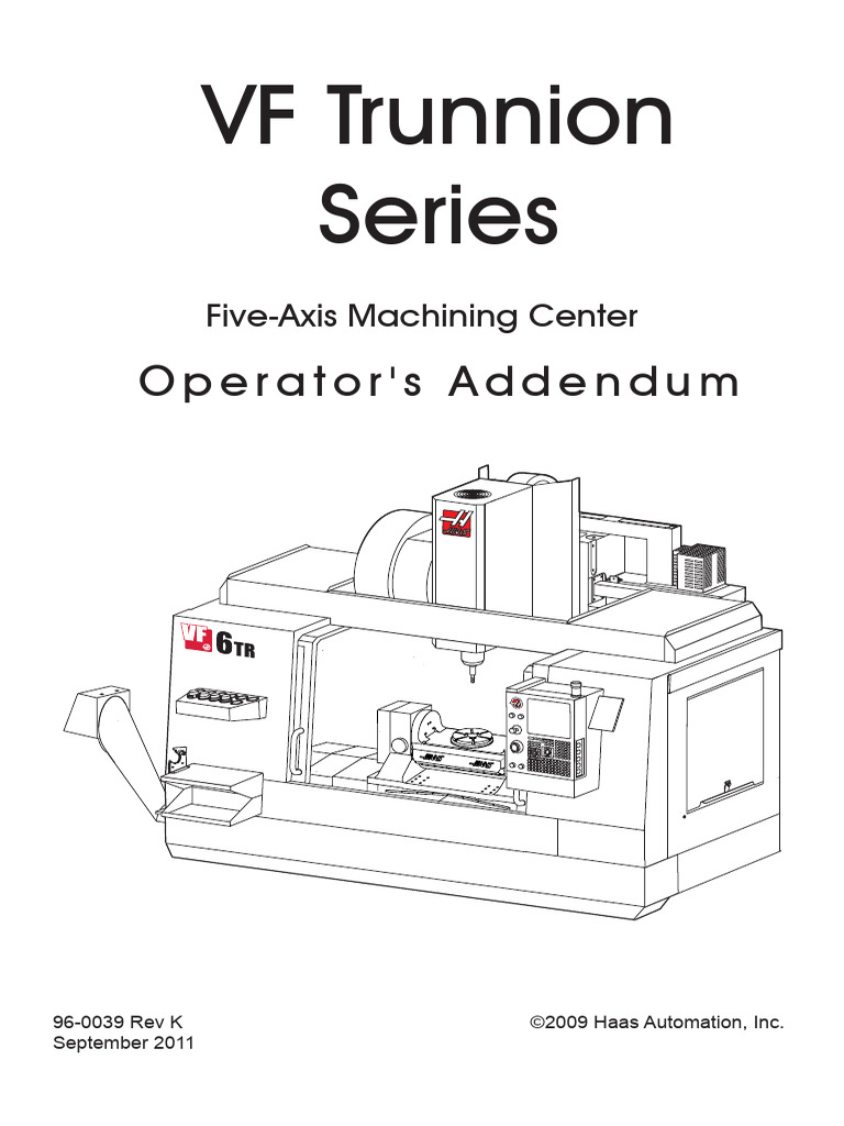 English VF Trunnion Series Operator's Manual Supplement 2011 | PDF ...