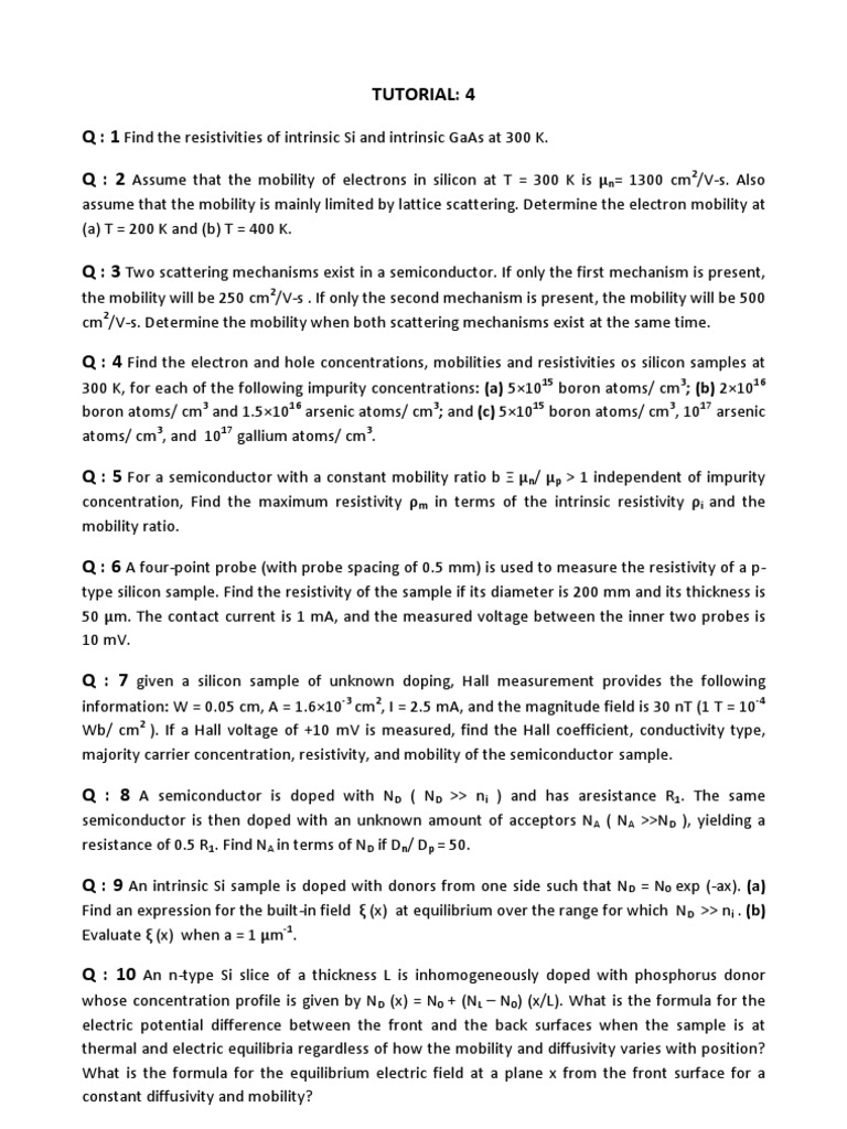 Tutorial 4 | PDF | Materials Science | Nature