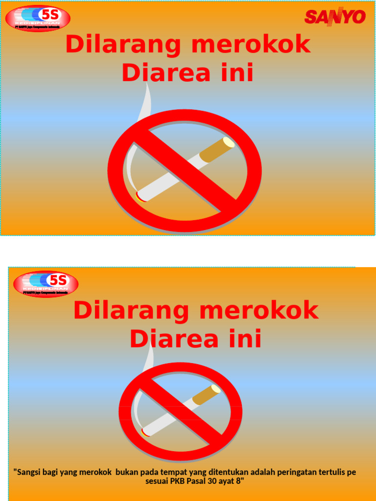 Dilarang Merokok | PDF