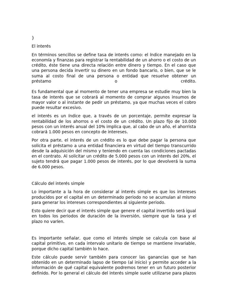 Tipos de interés: simple y compuesto | PDF | Interés | Business