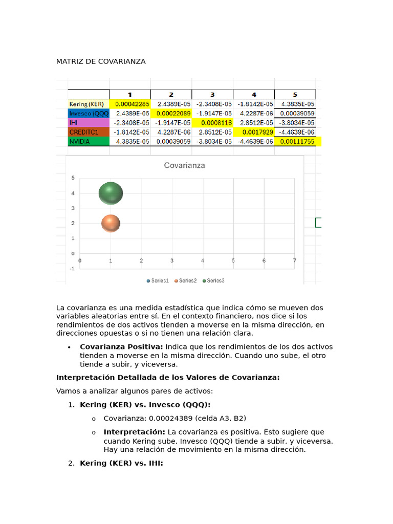 Matriz de Covarianza | PDF